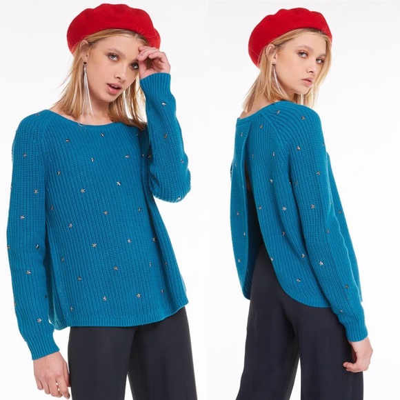 Wildfox | Sweaters | Nwt Wildfox Erika Beaming Stars Open Back Sweater ...